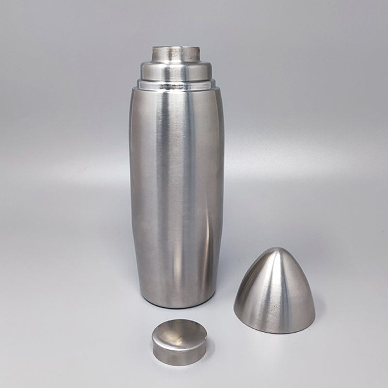 1960s Gorgeous Cocktail Shaker "Bullet" in Stainless Steel. Made in It