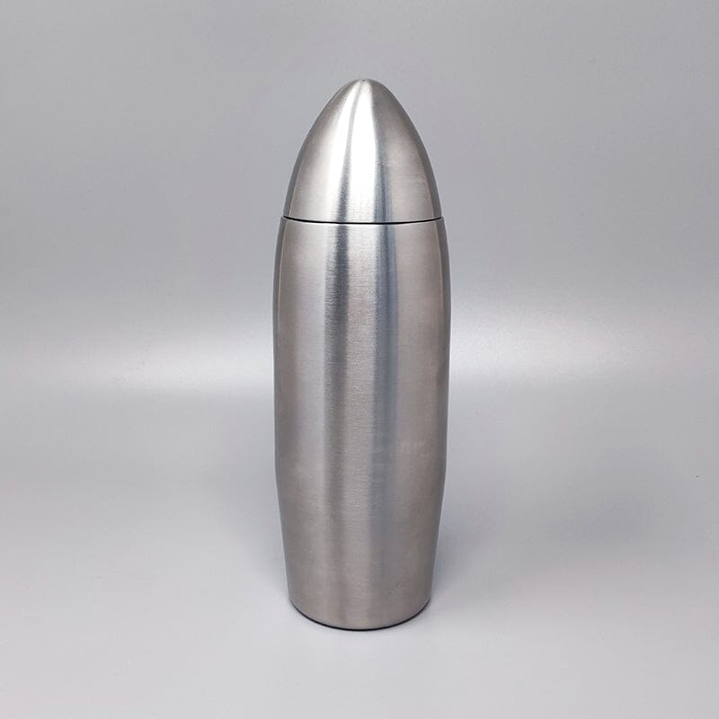 1960s Gorgeous Cocktail Shaker "Bullet" in Stainless Steel. Made in It