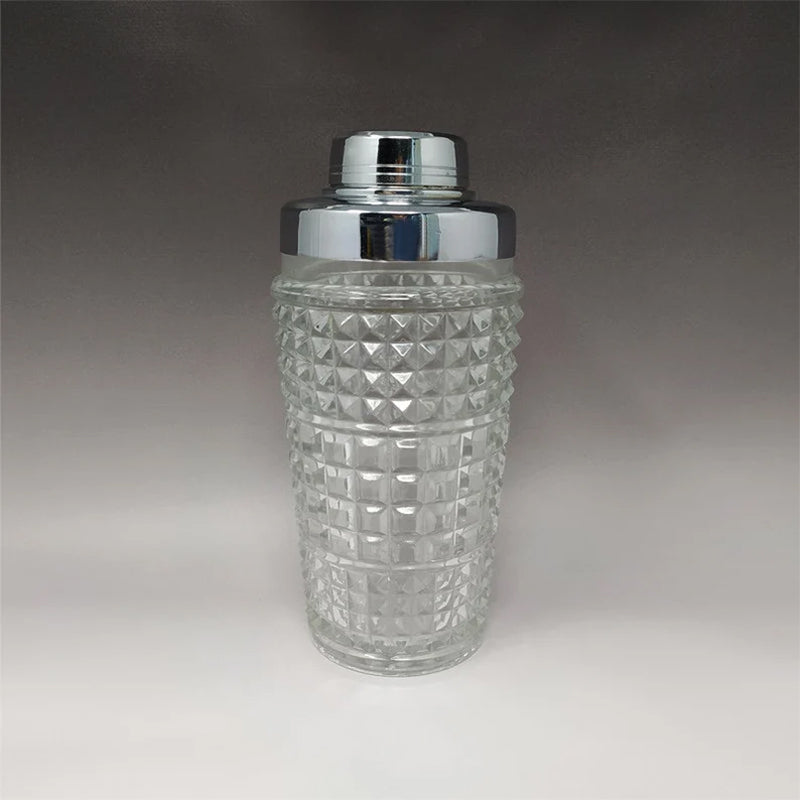 1960s Stunning Cut Crystal Cocktail Shaker. Made in Italy
